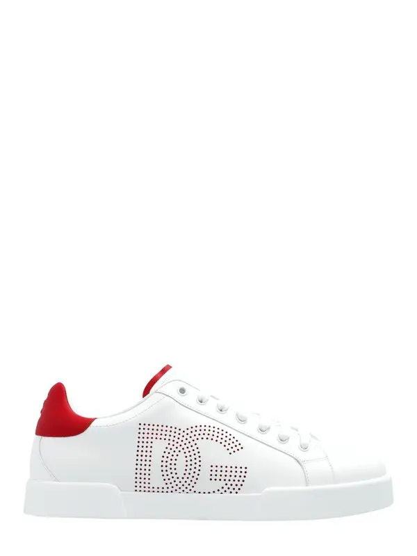 Dolce & Gabbana Logo Leather Sneakers - White