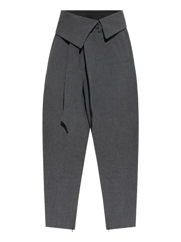 Attico High-waisted Trousers - Grey