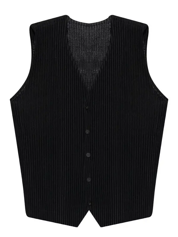 Issey Miyake Pleated Vest - Black