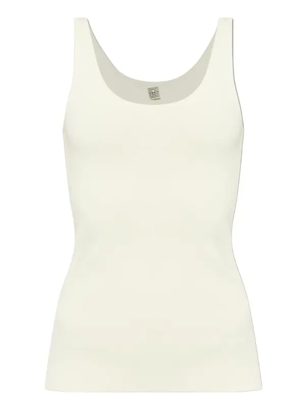 TOTEME Ribbed Fitted Top - White