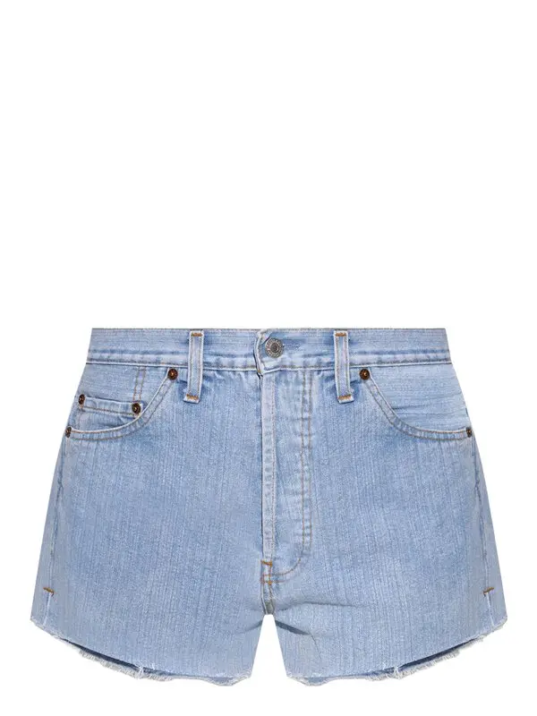 RE/DONE X Levi's High-waist Denim Shorts - Blue