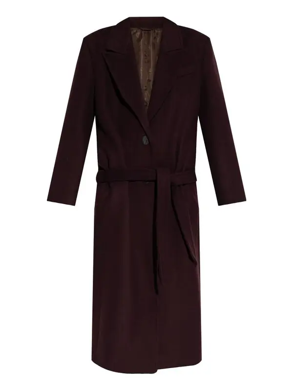 Attico Wool Coat - Burgundy