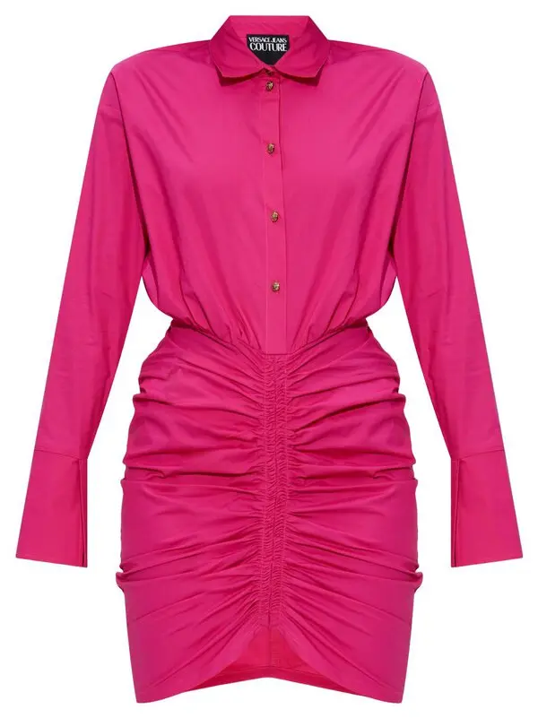 Versace Front-draped Dress - Pink