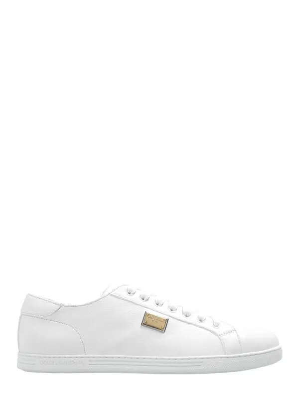 Dolce & Gabbana Saint Tropez Leather Sneakers - White