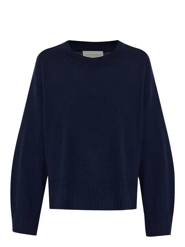 Officine Générale Cashmere Nicky Sweater - Navy Blue