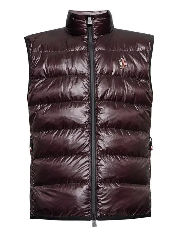 Moncler Quilted Down Vest - Brown