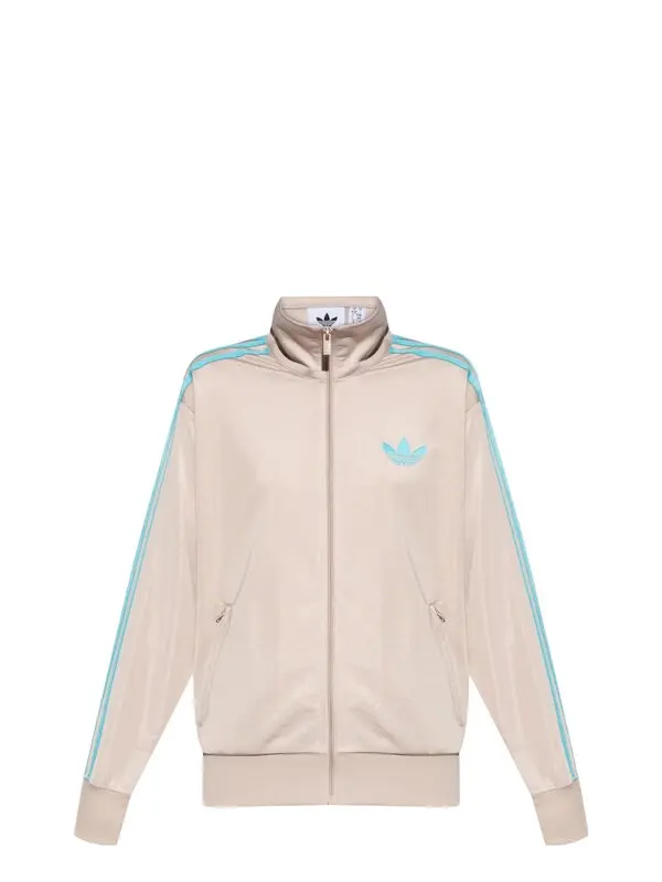 Adidas Originals By Alexander Wang Sweatshirt With Embroidered Logo And Sporty Stripe Detail - Beige
