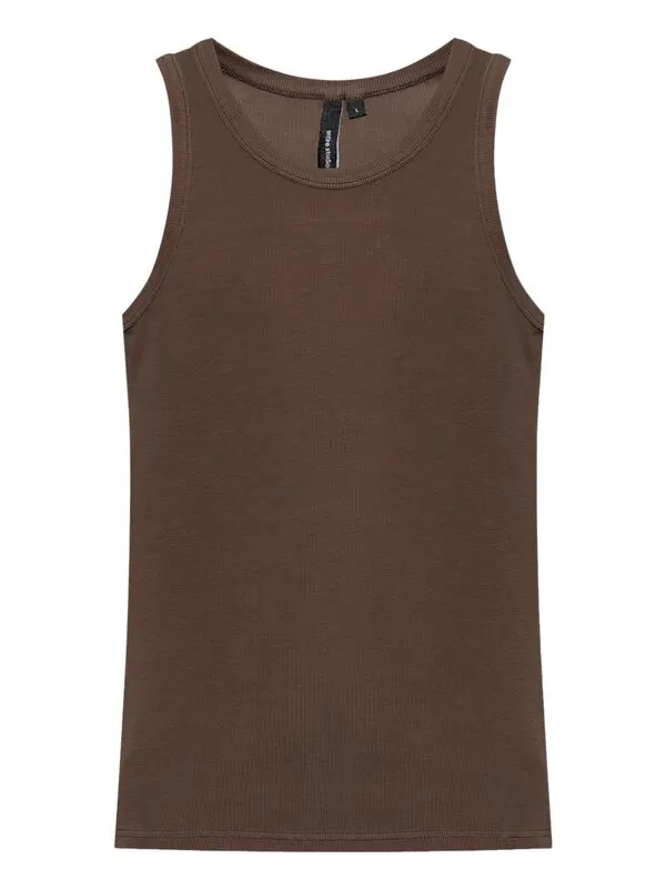 ENTIRE STUDIOS Ribbed Knit Top - Brown