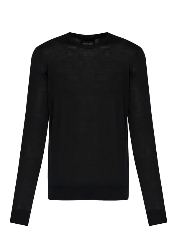 Giorgio Armani Fine Knit Wool Sweater - Black