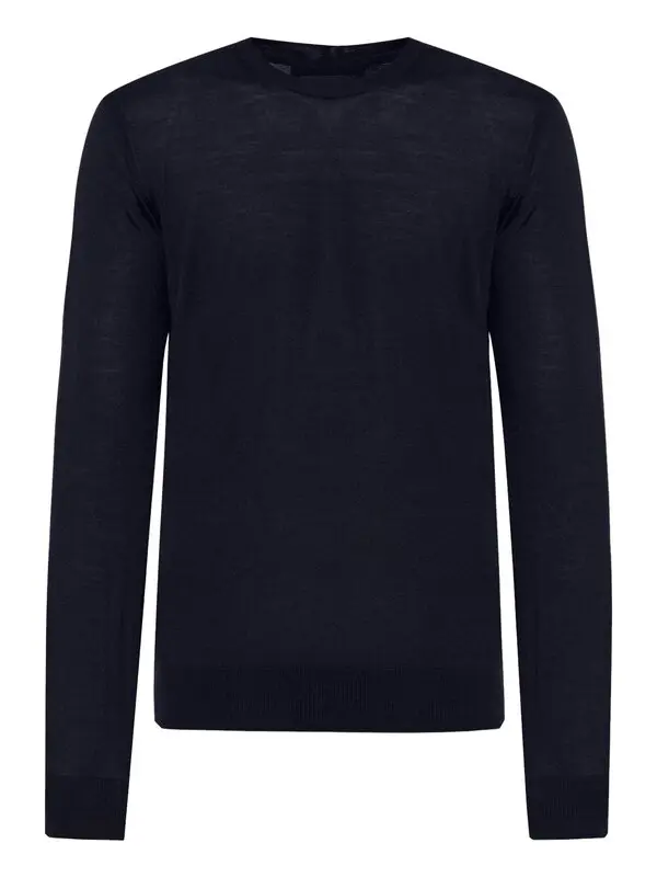 Giorgio Armani Fine Merino Wool Sweater - Navy Blue
