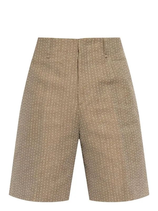 Fendi Wool Shorts - Brown