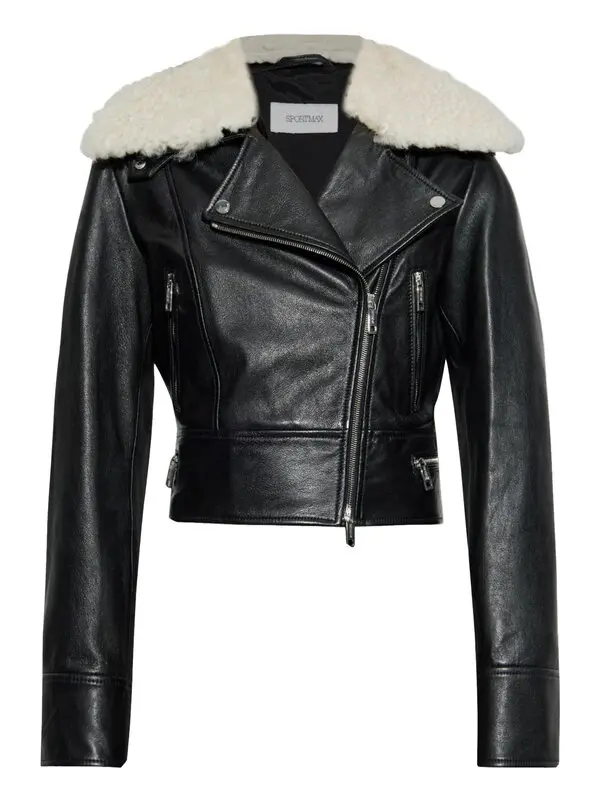 Sportmax Toscana Leather Jacket - Black