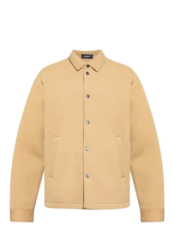 Dsquared2 Cotton Jacket With Pockets - Beige