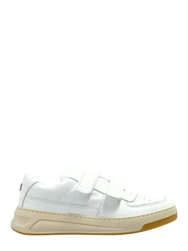 Acne Studios Leather Low-top Sneakers With Velcro Straps - White