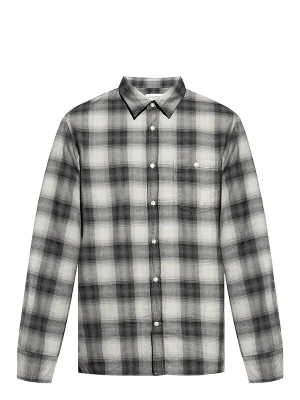 Officine Générale Plaid Pattern Shirt ‘alex - Grey
