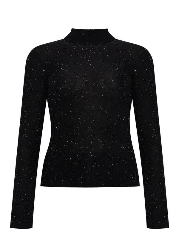 Fabiana Filippi Sequined Turtleneck Sweater - Black