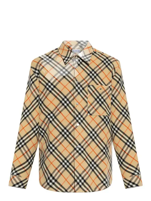 Burberry Shirt With Check Pattern - Beige