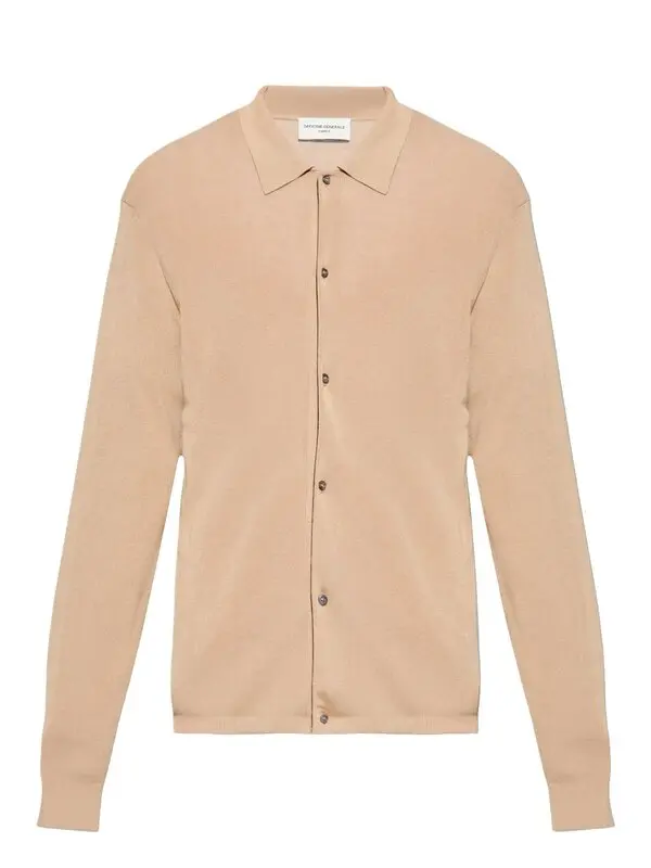 Officine Générale Brent' Collar Cardigan - Beige