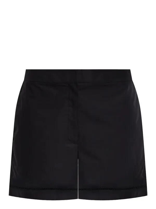 Theory High-waisted Flared Hem Shorts - Black