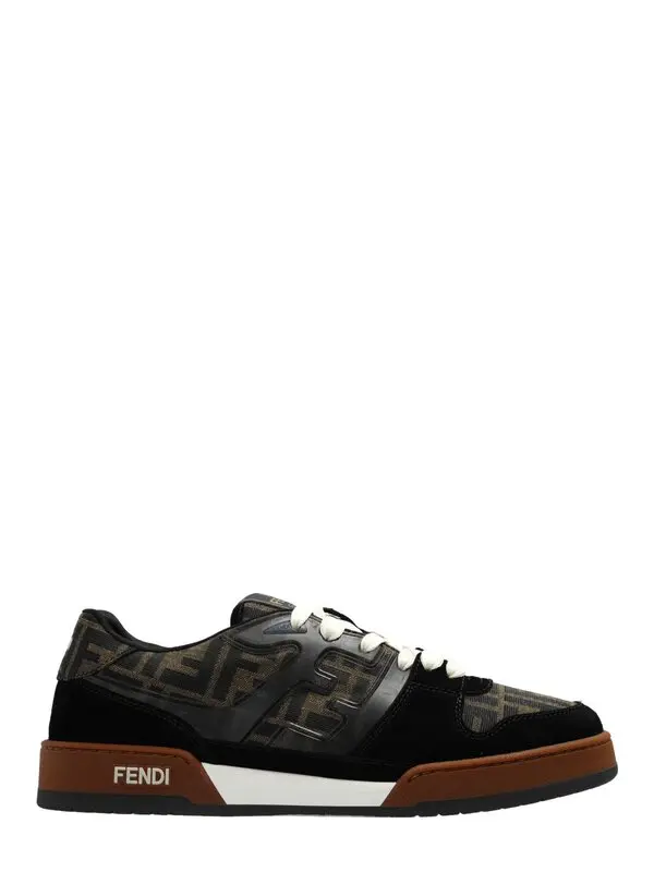 Fendi Sneakers With Signature Ff Motif - Black