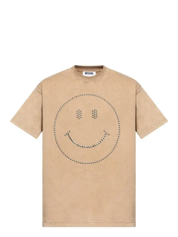 Moschino T-shirt From The 'smiley' Collection - Beige