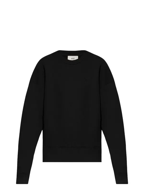 Ami Sweatshirt With Embroidered Logo - Black