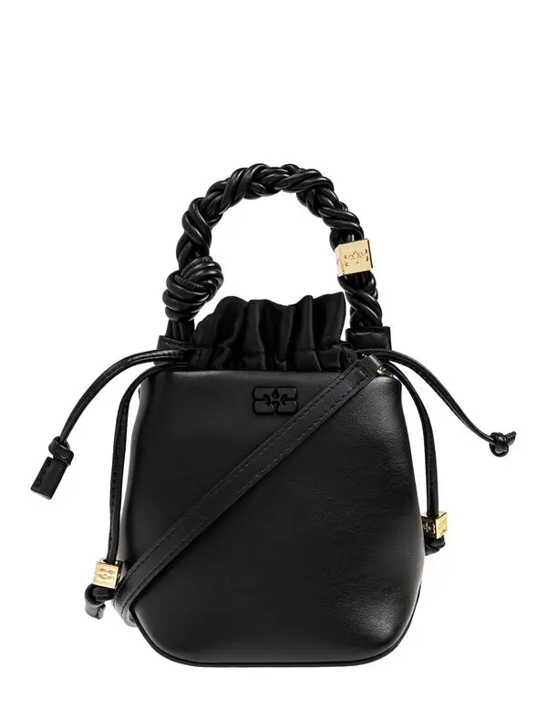 GANNI Bou Mini Bucket Handbag - Black