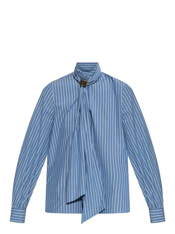 Max Mara Tie-front 'disco' Shirt - Blue