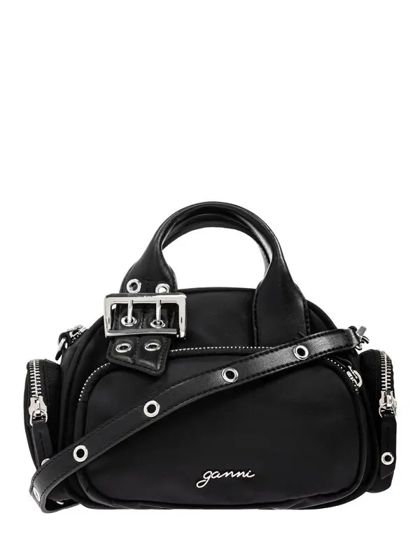 GANNI Polochon Mini Handbag - Black