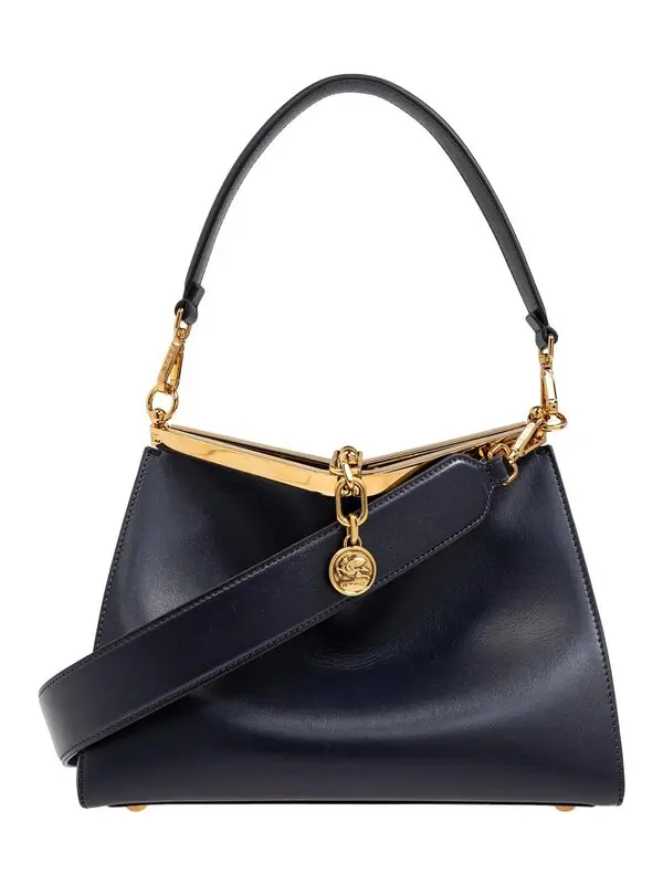 Etro Vela Medium Shoulder Bag - Navy Blue