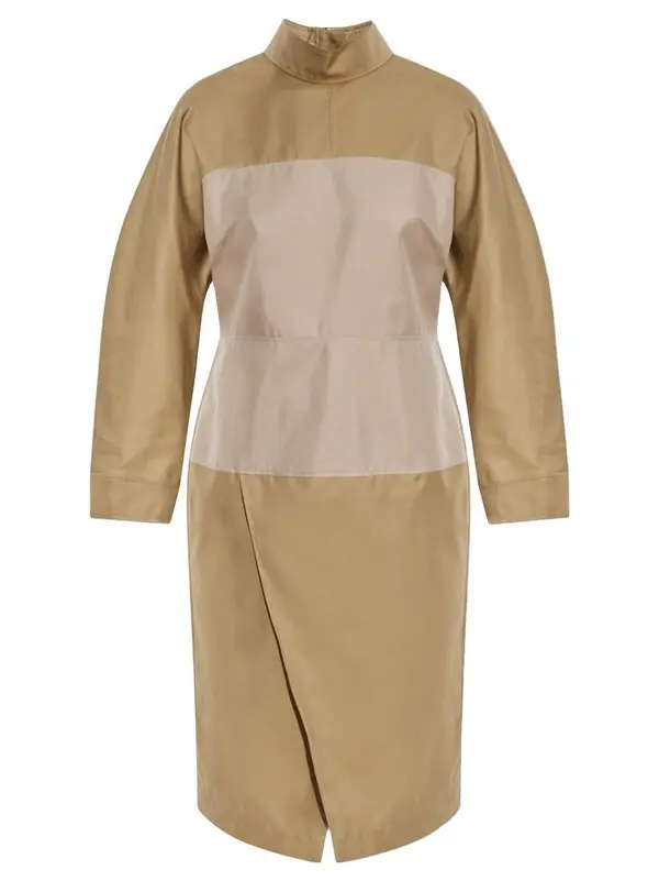Fendi Dress With Stand-up Collar - Beige