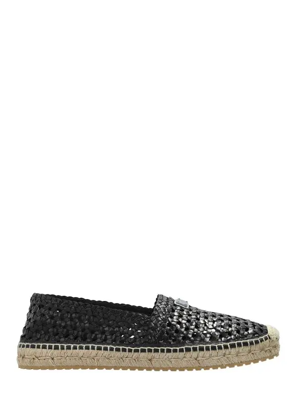 Dolce & Gabbana Logo Appliqué Espadrilles - Black