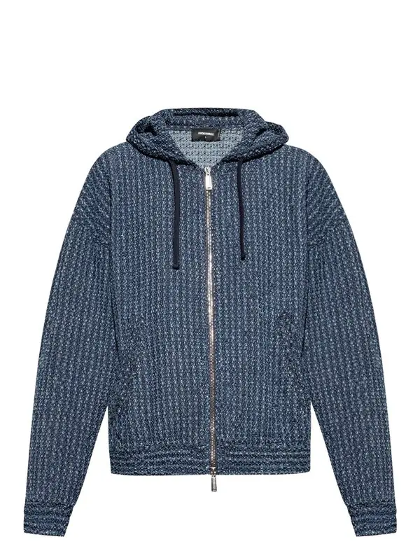 Dsquared2 Hooded Cotton Jacket - Blue