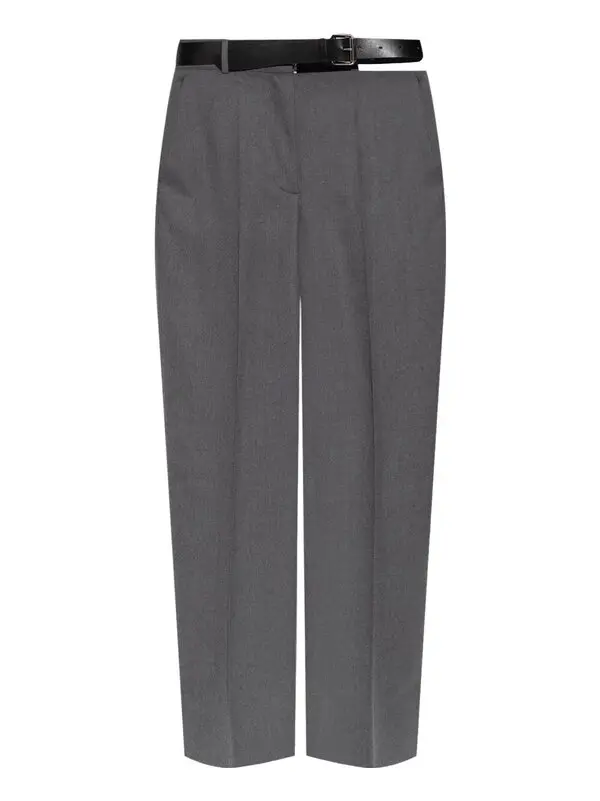 Stella McCartney Wool Crease-front Trousers - Grey