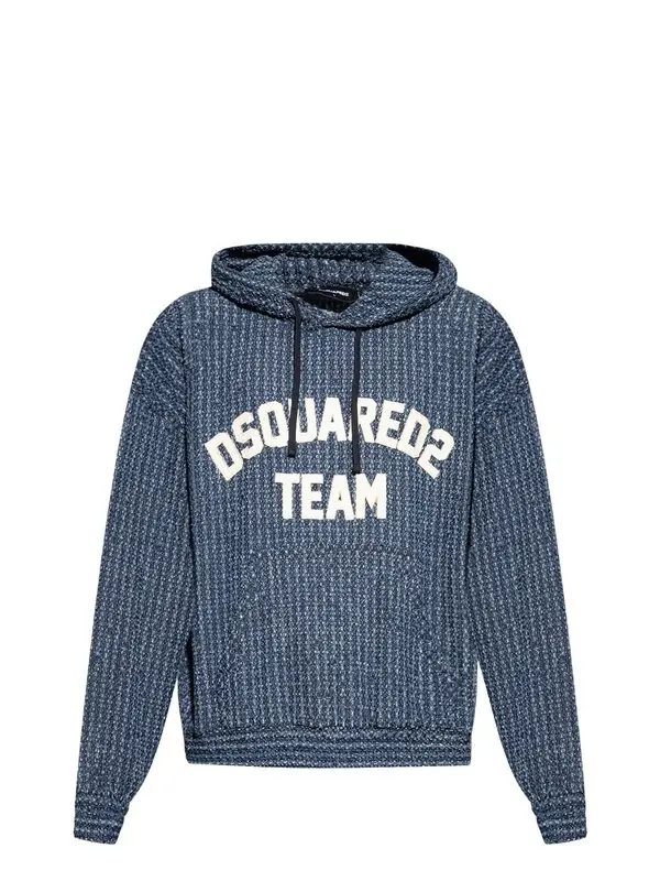 Dsquared2 Logo Hooded Sweatshirt - Blue