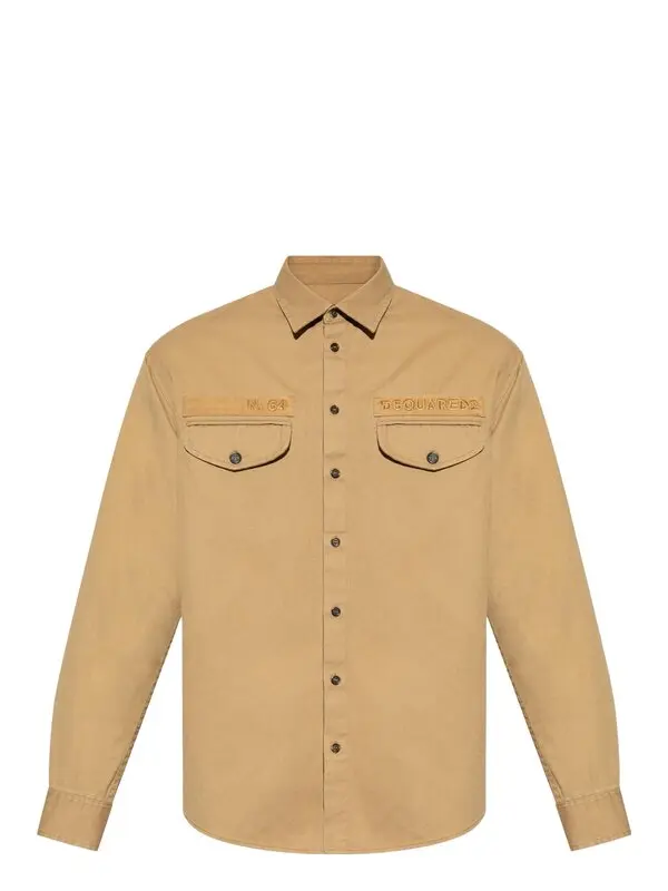 Dsquared2 Shirt With Logo - Beige