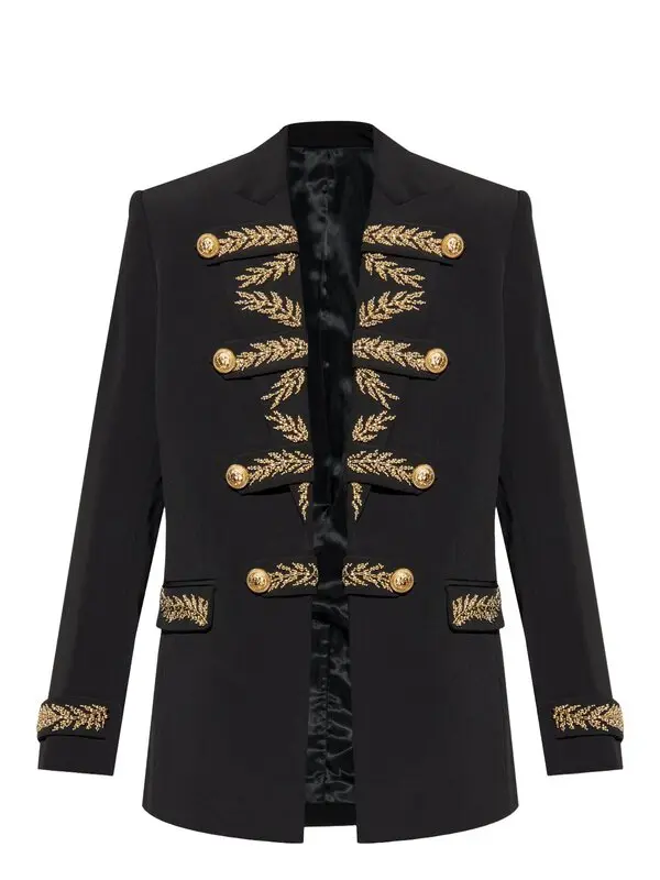 Balmain Embroidered Blazer - Black