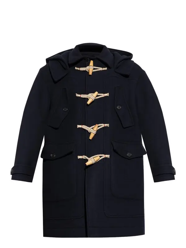 Dsquared2 Wool Duffle Coat - Navy Blue