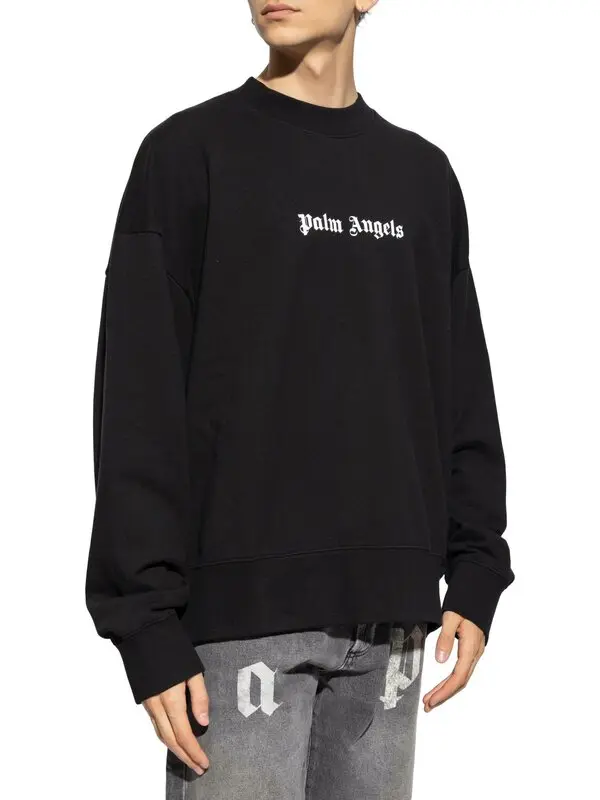 Palm Angels Sweatshirt With Logo - Black