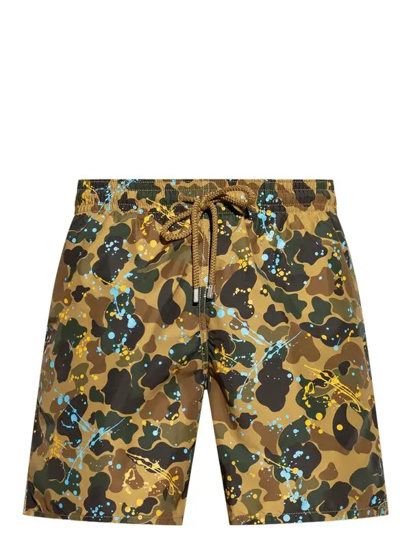 Palm Angels X Vilebrequin Camouflage Swim Shorts - Multicolour