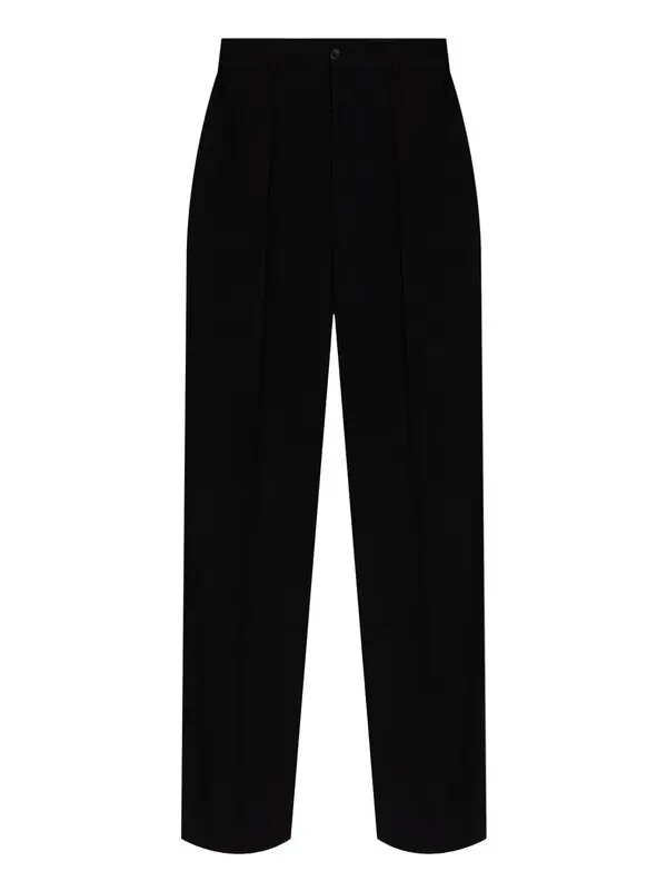 Balenciaga Loose-fit Pleated Trousers - Black