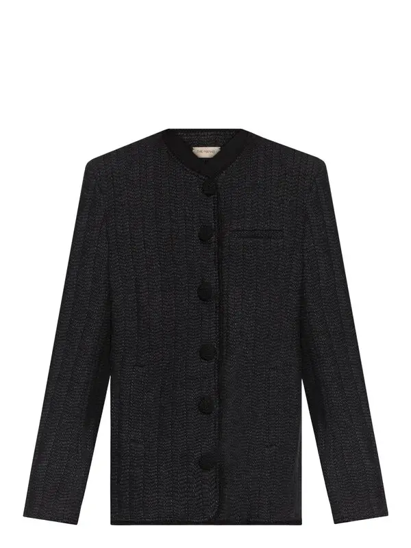 THE MANNEI Dara Herringbone Blazer - Black