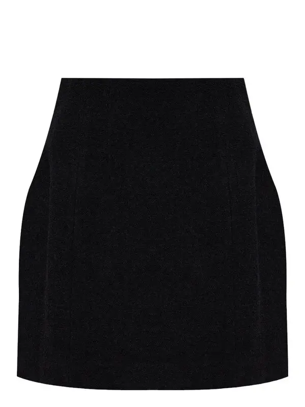 Alessandra Rich Tweed Mini Skirt - Black
