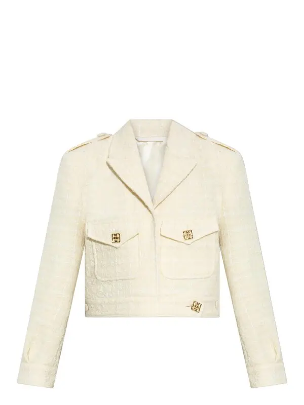 Givenchy Wool Boucle Blazer - Cream