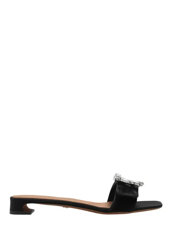 Dolce & Gabbana Velvet Heeled Mules - Black