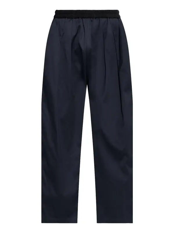 MAISON MARGIELA Pleated Wide-leg Trousers - Navy Blue