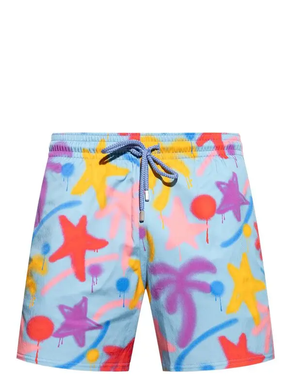 Palm Angels X Vilebrequin Swim Shorts - Blue
