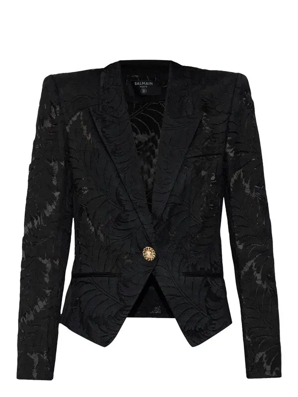 Balmain Lace Blazer - Black