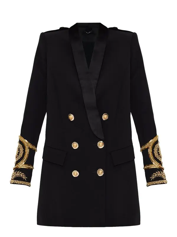 Balmain Embroidered Blazer - Black