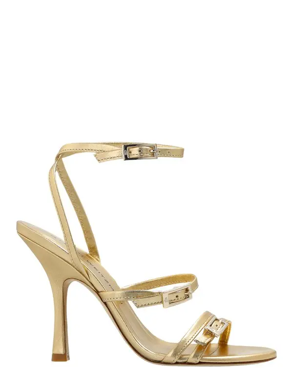 STUART WEITZMAN Georgie Heeled Sandals - Gold